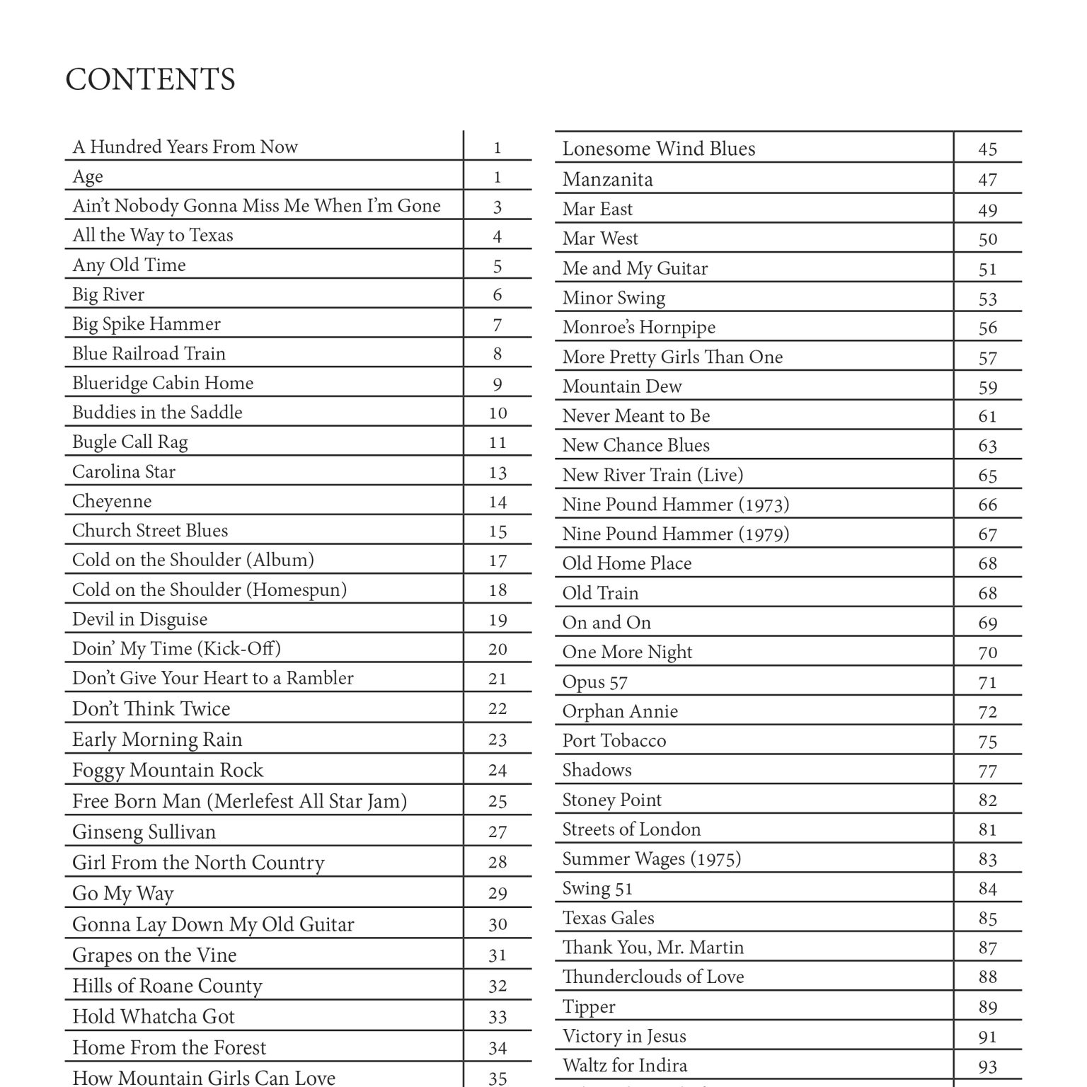 The Unofficial Tony Rice Collection, Tab Book – Lessons With Marcel