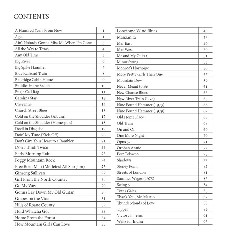 The Unofficial Tony Rice Collection, Tab Book | Lessons With Marcel